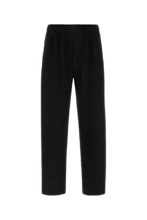 Issey Miyake Homme Plissé Slash Pleated Pants - Black