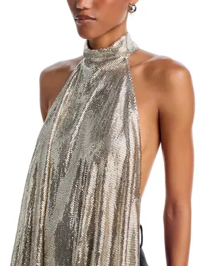 Stella McCartney Chainmail Open Back Halter Top