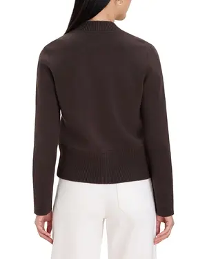 NIC+ZOE Knit Snap Front Bomber Jacket - Java