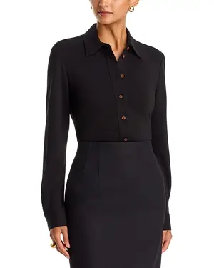 Lafayette 148 New York Slim Fit Button Down Top