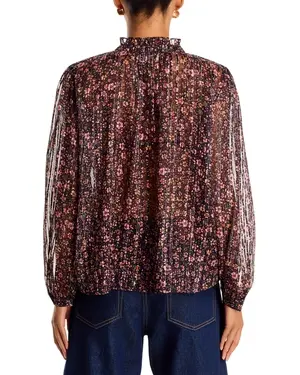 Velvet By Graham & Spencer Cynthia07 Floral Print Blouse