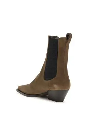 Brunello Cucinelli Suede Texan Ankle Boots