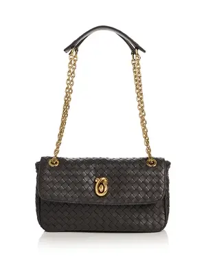 Bottega Veneta Madison Intrecciato Leather Shoulder Bag - Tea/moro