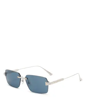 Cartier Rectangular Sunglasses, 40mm - Silver
