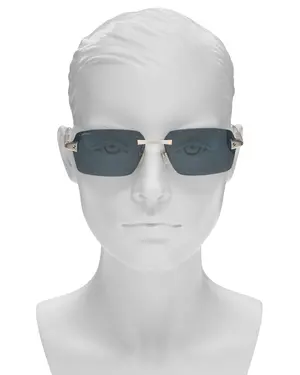 Cartier Rectangular Sunglasses, 40mm