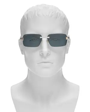 Cartier Rectangular Sunglasses, 40mm