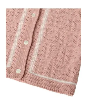 Fendi Ff-logo Pointelle-knit Cardigan