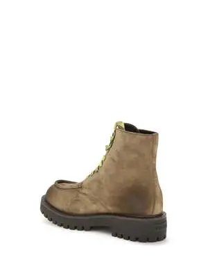 Prada Suede Lace-up Ankle Boots