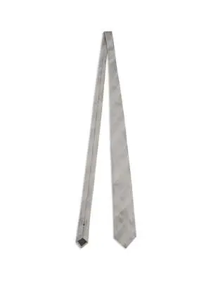 Brunello Cucinelli Striped Silk Tie - Gray