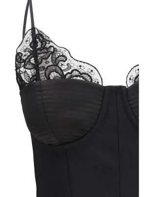 NISSA Wool-blend Lace Top
