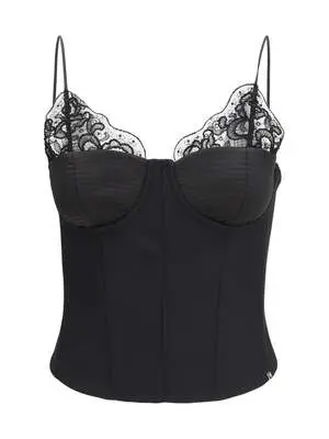 NISSA Nissa Women Wool-Blend Lace Top