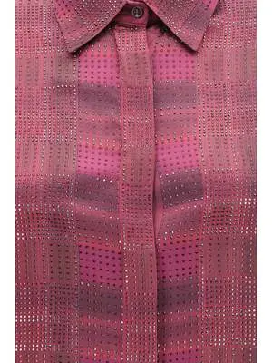 ERMANO SCERVINO Ermanno Scervino Crystal Check Satin Shirt
