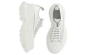 Alexander McQueen Tread Slick Lace Up Shoes 'white Grey - White/grey