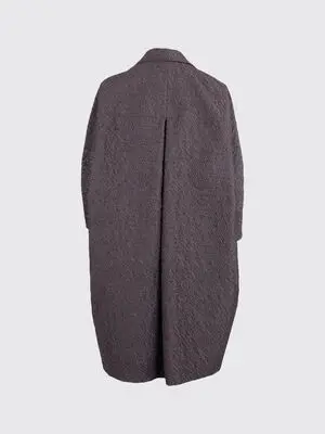 Max Mara Knee-length Double-breasted Wool Blend Coat With Short Sleeves