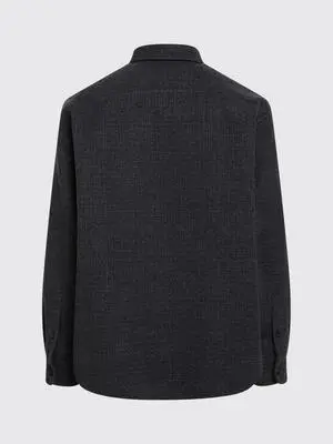 Loewe Wool Shirt Jacket With French Collar And Patch Pockets