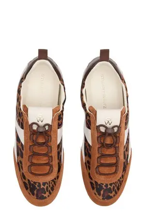 STUART WEITZMAN Vander Ballet Sneaker - Leopard/cream
