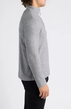 Johnston & Murphy Dalton Melange Quarter Zip Pullover