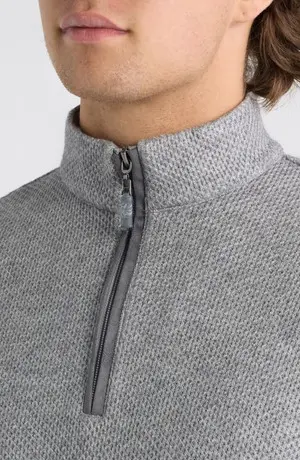 Johnston & Murphy Dalton Melange Quarter Zip Pullover