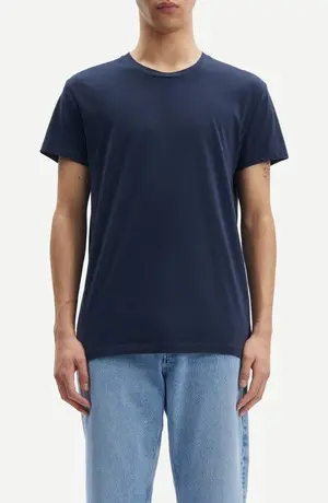 Samsøe Samsøe Kronos Organic Cotton T-shirt - Total Eclipse