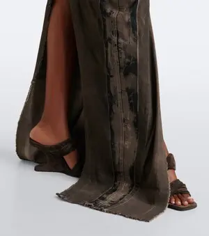 Rick Owens Sl Etna Denim Maxi Dress