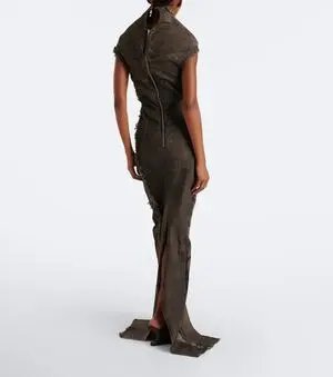 Rick Owens Sl Etna Denim Maxi Dress
