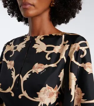 La DoubleJ Belle Printed Silk Twill Kaftan