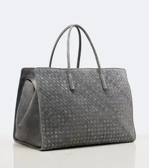 Bottega Veneta Barbara Large Intrecciato Suede Tote Bag