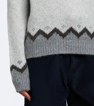 NILI LOTAN Alan Fair Isle Alpaca And Wool-blend Sweater