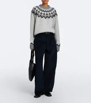 NILI LOTAN Alan Fair Isle Alpaca And Wool-blend Sweater