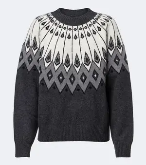 Loulou De Saison Hans Jacquard Cashmere Sweater - Grey