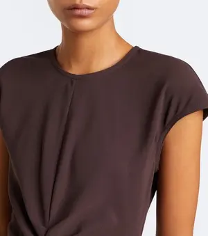 Veronica Beard June Crêpe Midi Dress - Brown