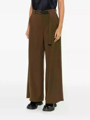 Sacai Belted Wide-leg Trousers