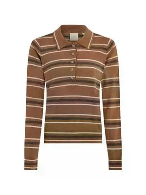 Varley Mayra Striped Polo Top