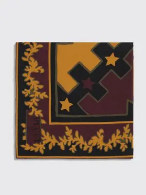 Emilio Pucci Geometric And Floral Print Square Silk Scarf - Red