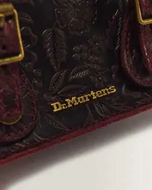Dr. Martens 7" Floral Emboss Crazy Horse Leather Satchel