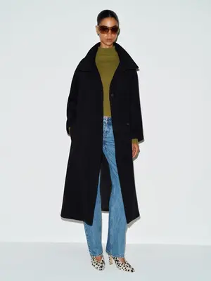 REFORMATION Addison Coat - Black