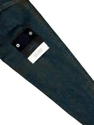 Stone Island Laser Pigment Indigo Denim` Biker Jacket