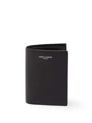 Saint Laurent Credit Card Wallet In Grain De Poudre Leather - Multicolor