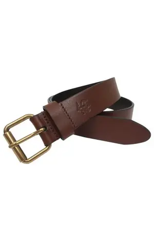 Brooks Brothers Full Grain Leather Belt - Medium Brown