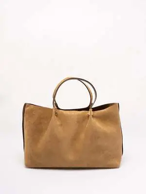 Valentino Garavani Large Shopping Bag In Soft Suede - Multicolor