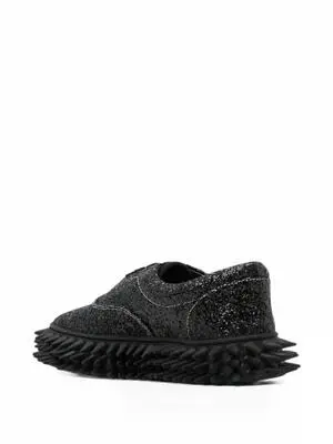 DOUBLET Glitter-effect Spiked-sole Sneakers