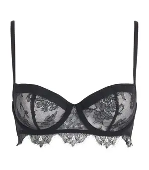 Chantelle Lace Shadow Half-cup Bra - Black