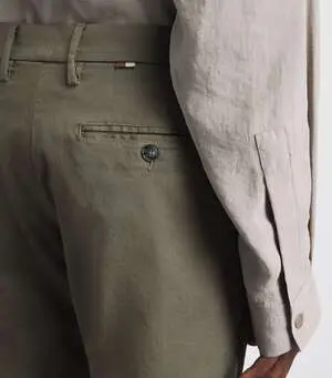 Canali Stretch-cotton Straight Chinos - Green