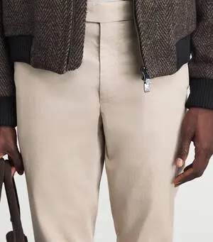 Canali Stretch-cotton Straight Chinos