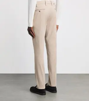 Canali Stretch-cotton Straight Chinos