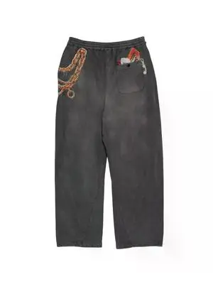 DOUBLET Chain-embroidery Track Pants