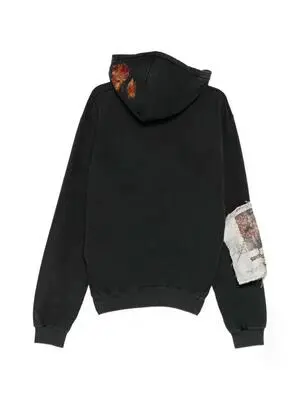 DOUBLET Leaf-embroidered Patchwork Hoodie