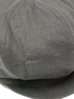 Yohji Yamamoto Linen Twill Casquette - Grey