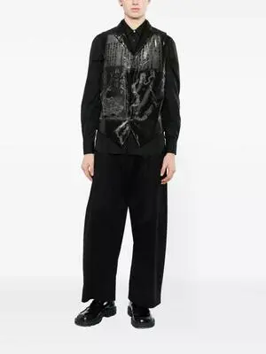 Yohji Yamamoto Biwa Lake Print Waistcoat
