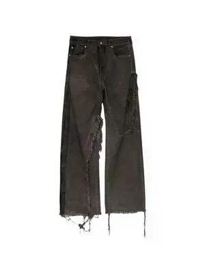 Rick Owens Distressed Wide-leg Jeans